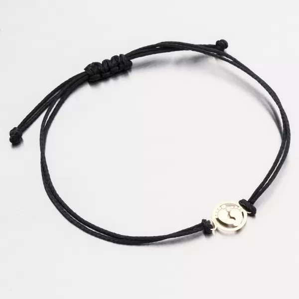 Black String Bracelet s príveskom LT14-012-ZL 20 cm dĺžka : Goldex.sk