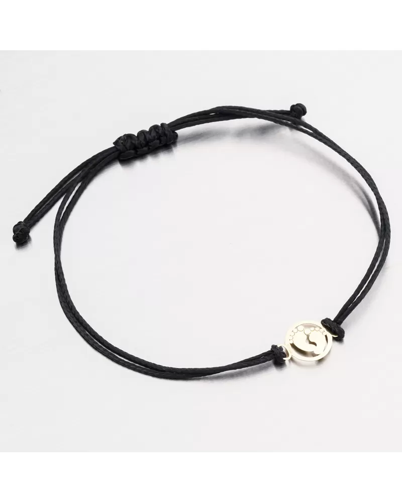 Black String Bracelet s príveskom LT14-012-ZL 20 cm dĺžka : Goldex.sk